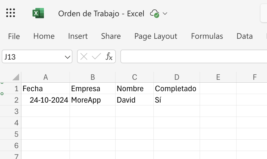 Cómo Exportar Datos a Excel vía Make | MoreApp