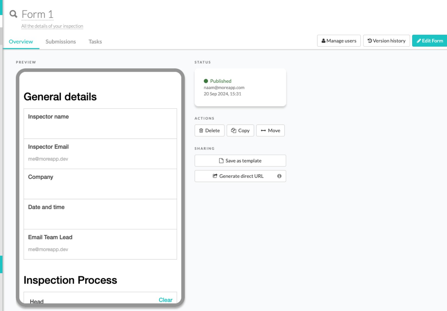 How to build a Workflow with the Task Integration | MoreApp