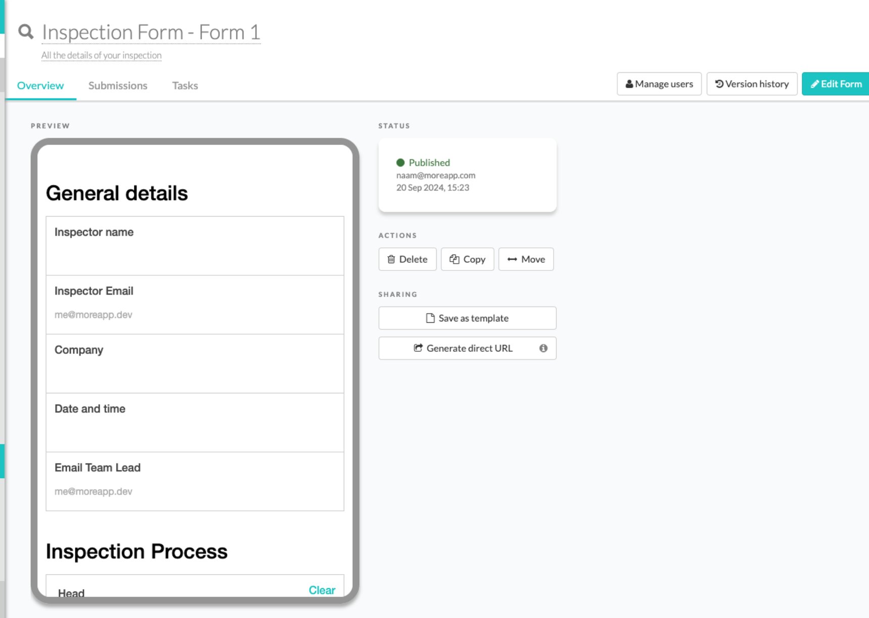 How to build a Workflow with the Task Integration | MoreApp